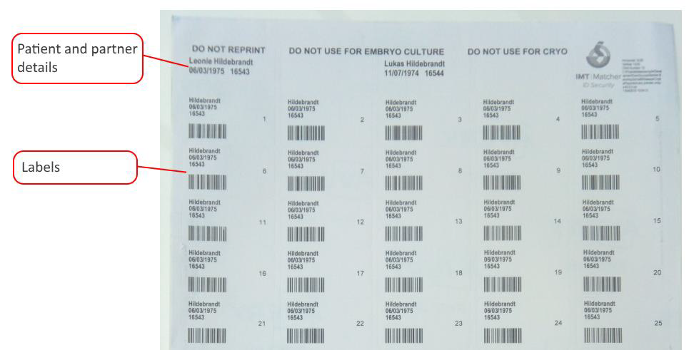Label sheets - Barcode label sheet types – Matcher